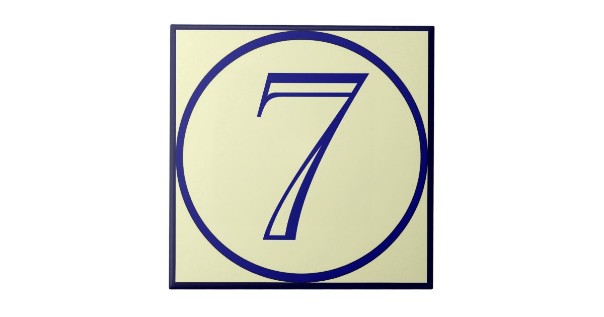 French Style House Numbers 7, edit text Ceramic Tile | Zazzle