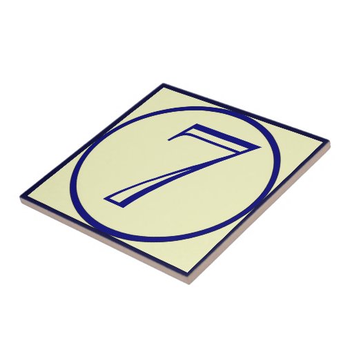 French Style House Numbers 7, edit text Ceramic Tile | Zazzle