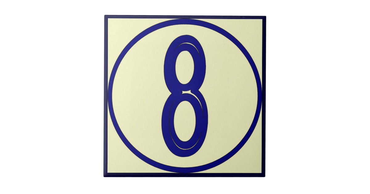 French Style Number 8 Ceramic Tile | Zazzle