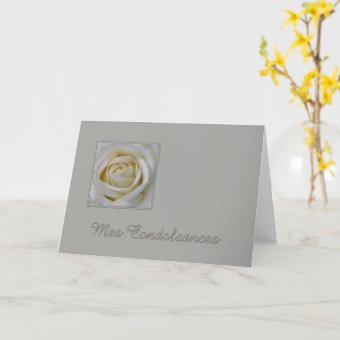 French Sympathy Card Mes Condoleances | Zazzle