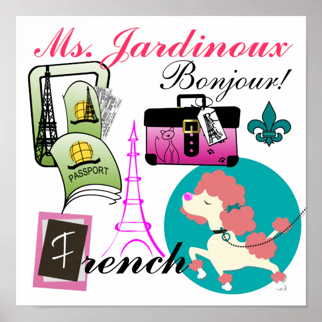 French Teacher Poster / Sign - SRF | Zazzle