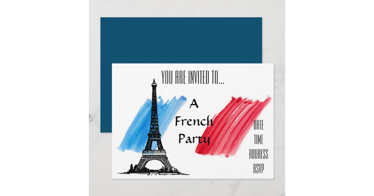 French themed made in France party Invitation | Zazzle