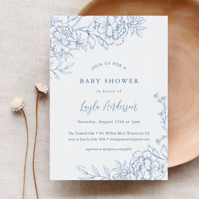 FRENCH TOILE Baby Shower Invitation | Zazzle