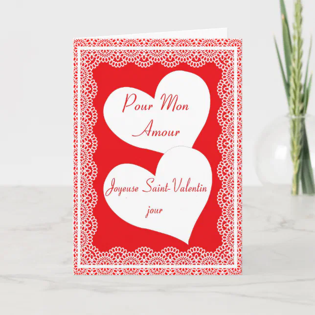 French Valentine's Day Card For My Love | Zazzle