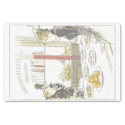 French Vintage Patisserie Pastry Shop Lady Sweets Tissue Paper | Zazzle