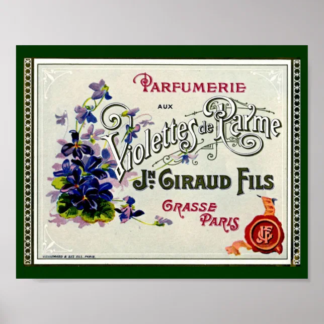 French Violette Perfume Label Poster | Zazzle