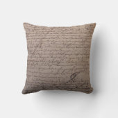 French Writing Monogram Throw Pillow | Zazzle