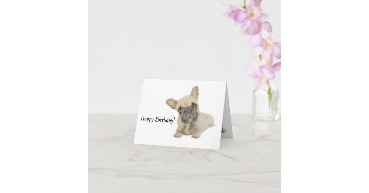 Frenchie Birthday Card | Zazzle