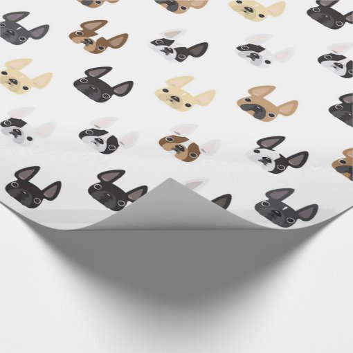 Frenchie & Friends Wrapping Paper - White | Zazzle