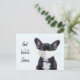Frenchie in face mask get well postcard | Zazzle