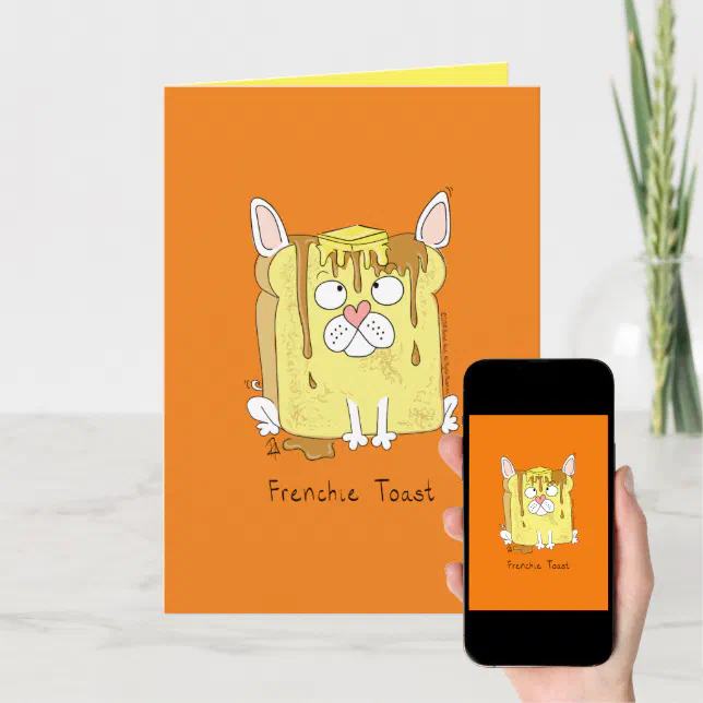 Frenchie Toast - French Bulldog Greeting Card | Zazzle