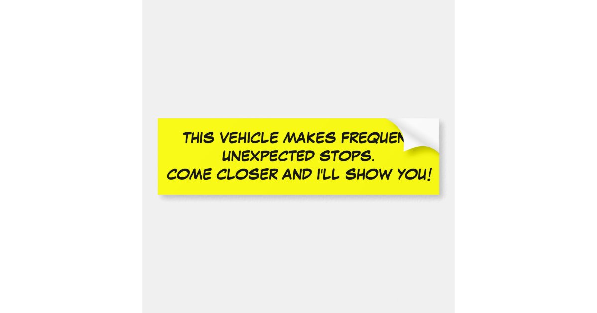 Frequent Stops Bumper Sticker | Zazzle