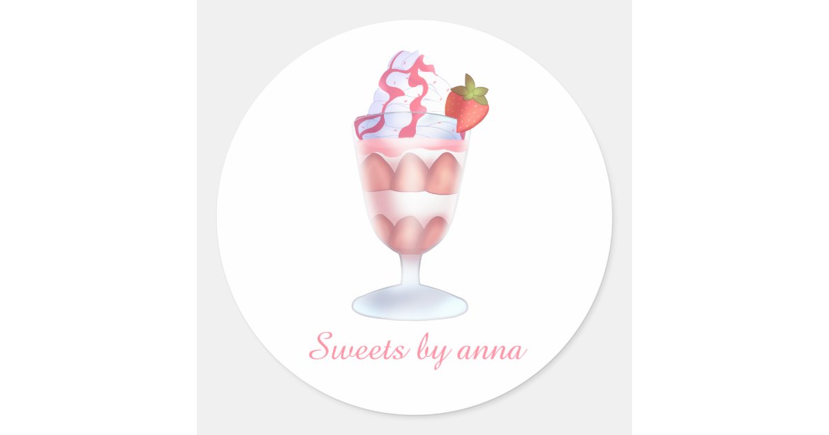 Fresas Con Crema Mexicanas Classic Round Sticker | Zazzle
