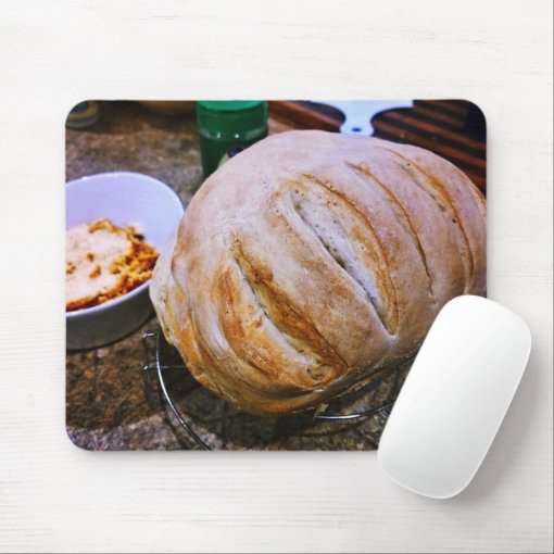 Fresh Baked Bread and Pasta Mouse Pad | Zazzle