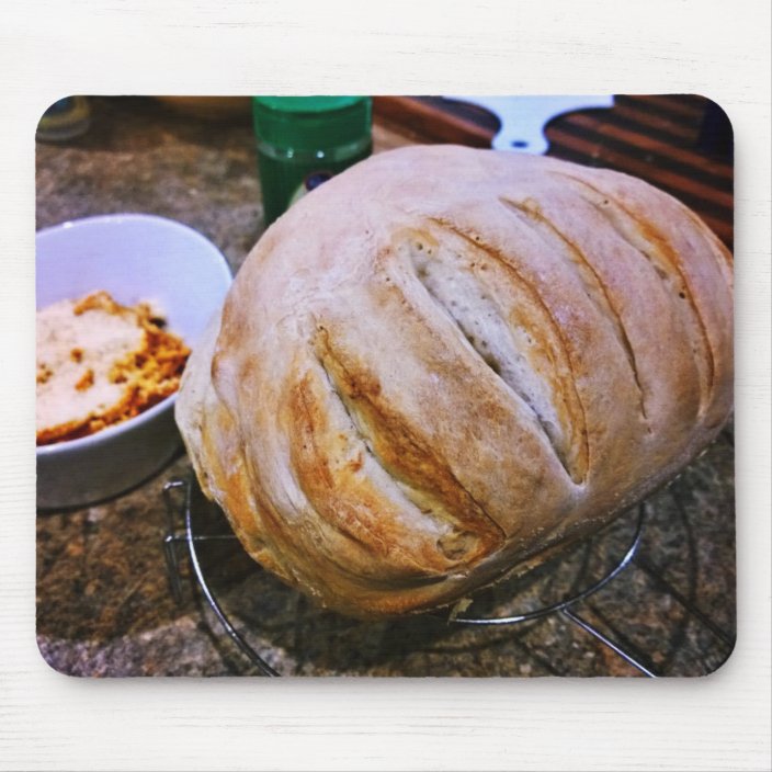 Fresh Baked Bread and Pasta Mouse Pad | Zazzle