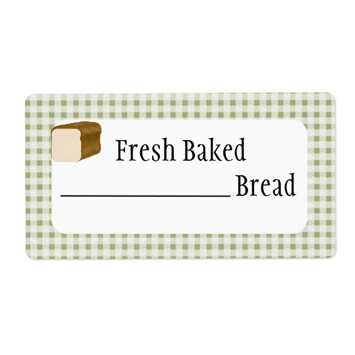 Fresh Baked Bread Product Label | Zazzle.com
