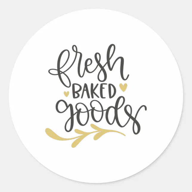 Fresh baked goods classic round sticker | Zazzle