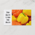 Fresh Bell Pepper Collection Business Card | Zazzle