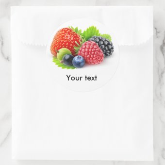 Fresh berries classic round sticker | Zazzle