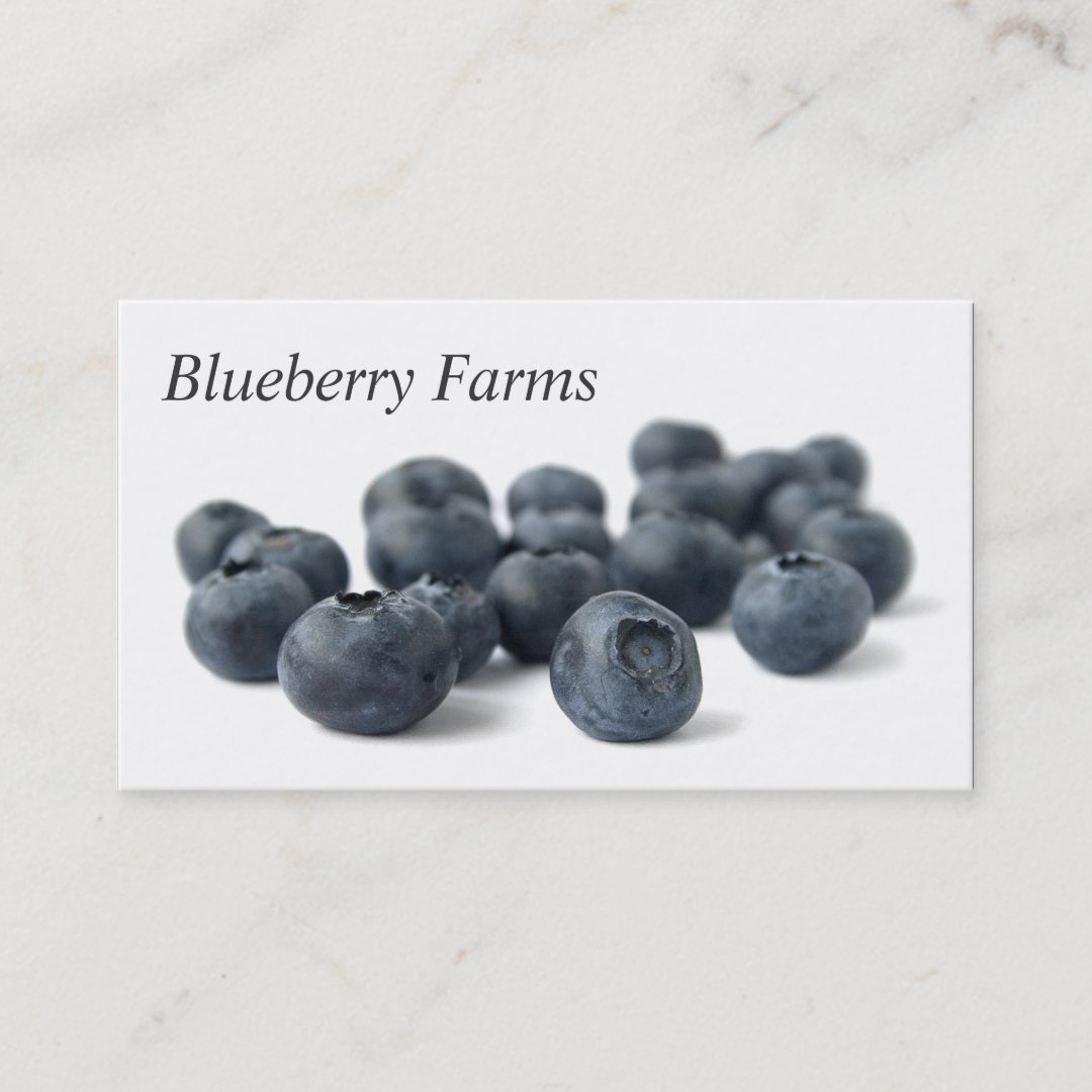 Fresh Blueberries Business Card | Zazzle