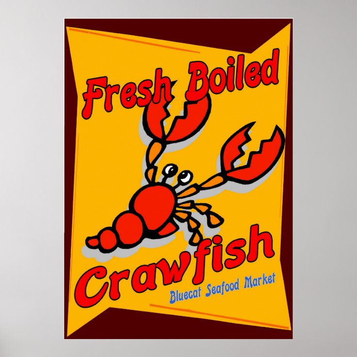 Fresh Boiled Crawfish Poster | Zazzle