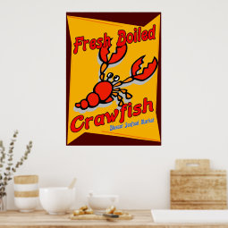 Fresh Boiled Crawfish Poster | Zazzle