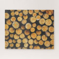 Fresh Cut Stack of Tree Logs Jigsaw Puzzle | Zazzle