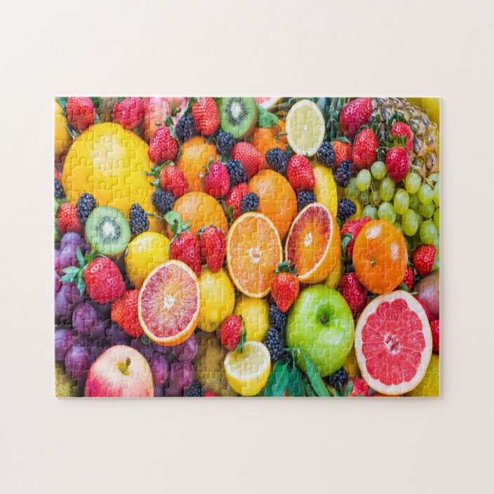 Fresh Delicious Fruits Jigsaw Puzzle | Zazzle.com