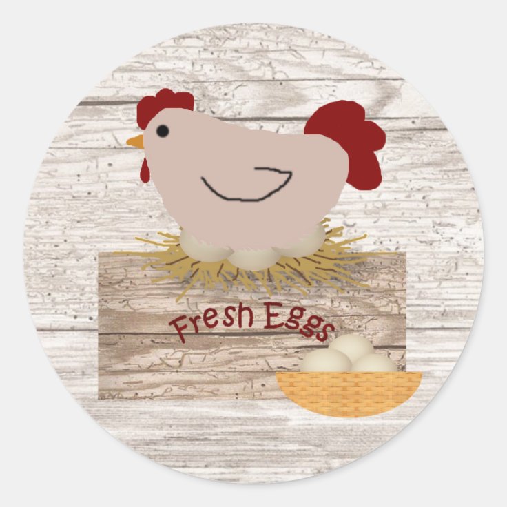 Fresh Eggs Sticker | Zazzle