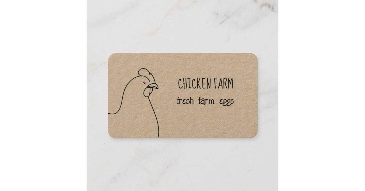 Fresh Farm Eggs Organic Chicken Hen Business Card | Zazzle