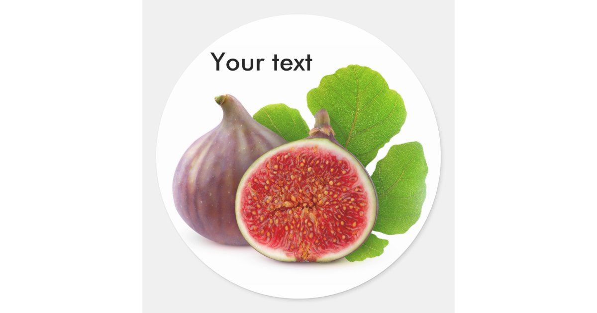 Fresh fig fruits classic round sticker | Zazzle