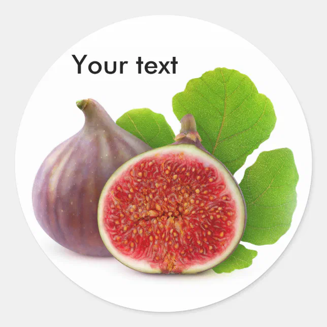 Fresh fig fruits classic round sticker | Zazzle