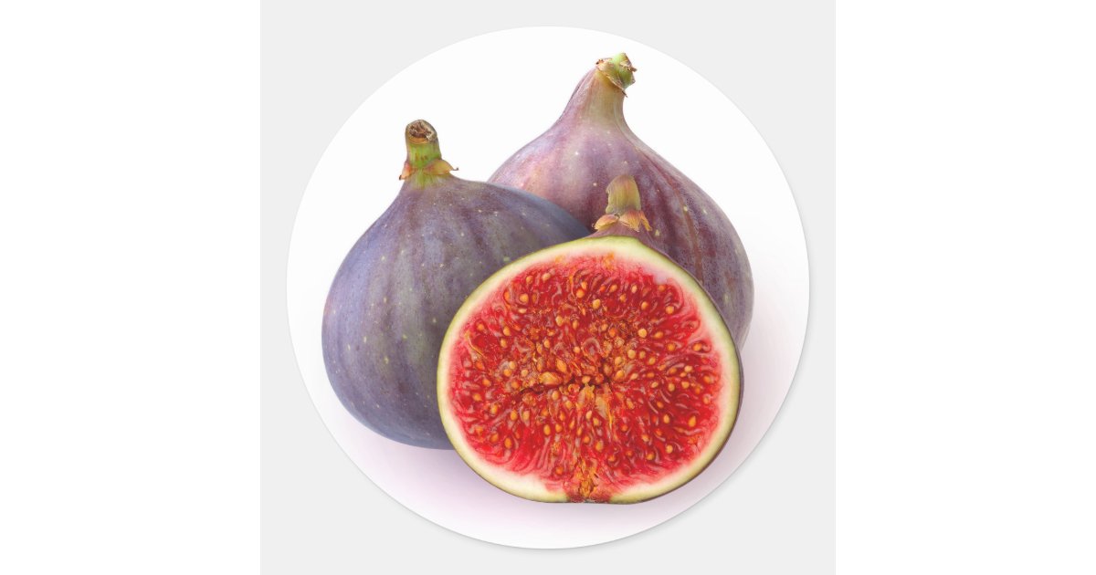 Fresh figs classic round sticker | Zazzle