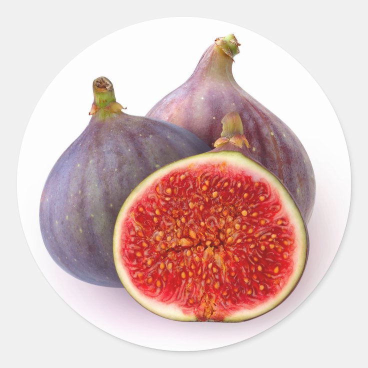 Fresh figs classic round sticker | Zazzle