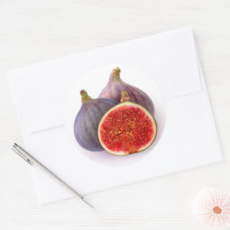 Fresh figs classic round sticker | Zazzle