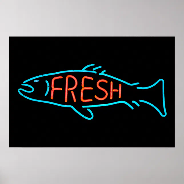 Fresh Fish Neon Sign | Zazzle