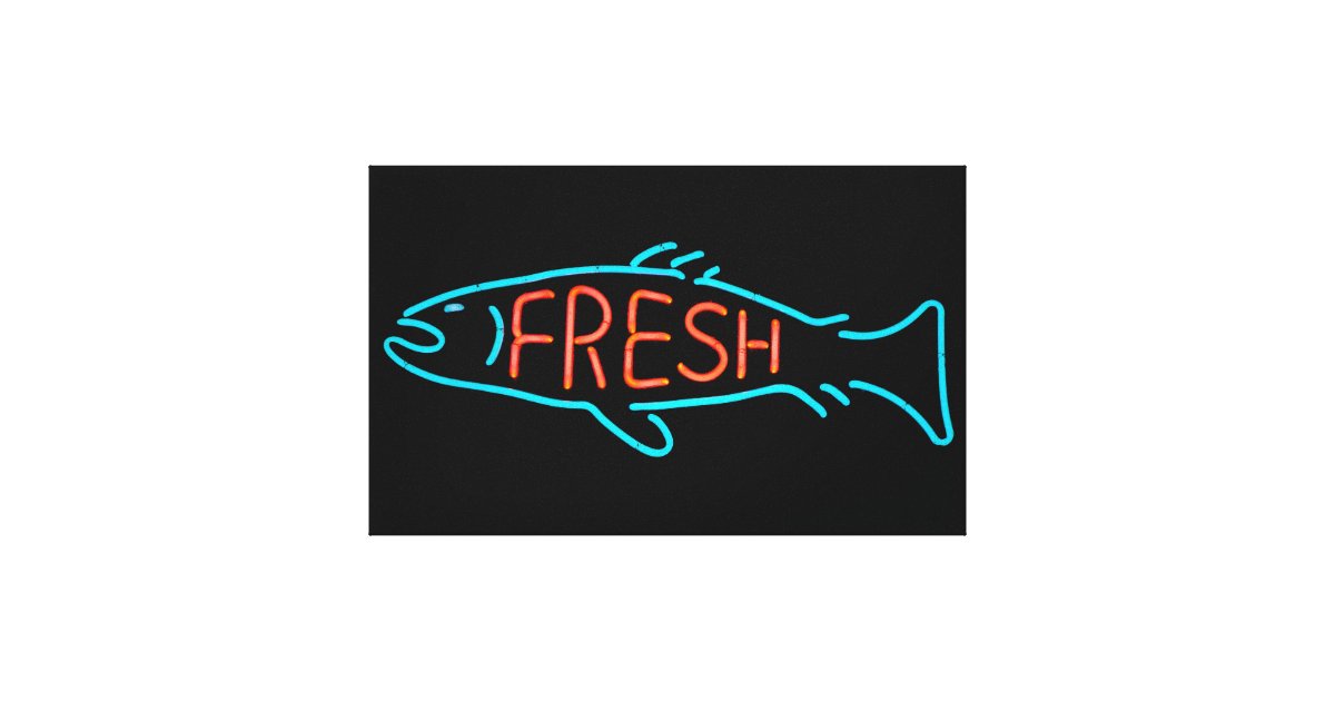 Fresh Fish Neon Sign | Zazzle