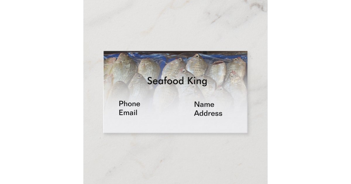 Fresh Fish on Display Business Card | Zazzle