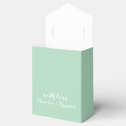 Fresh Floral Favor Box in Mint Green | Zazzle