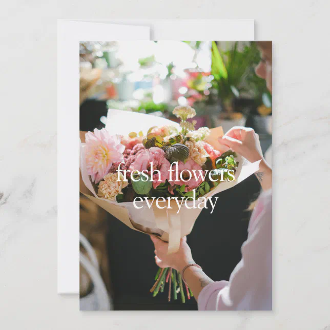 Fresh Flowers Greeting Card | Zazzle