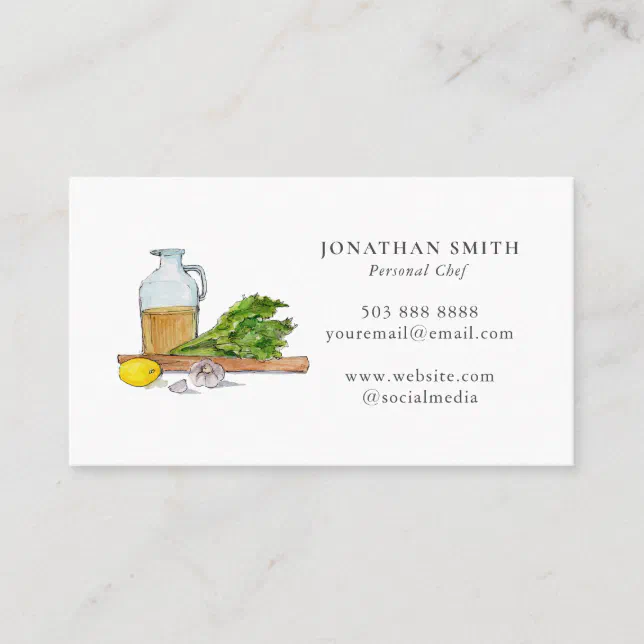 Fresh food Personal Chef Catering Business Card | Zazzle