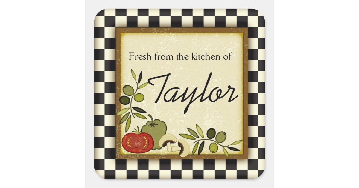 Fresh from the kitchen of custom stickers | Zazzle