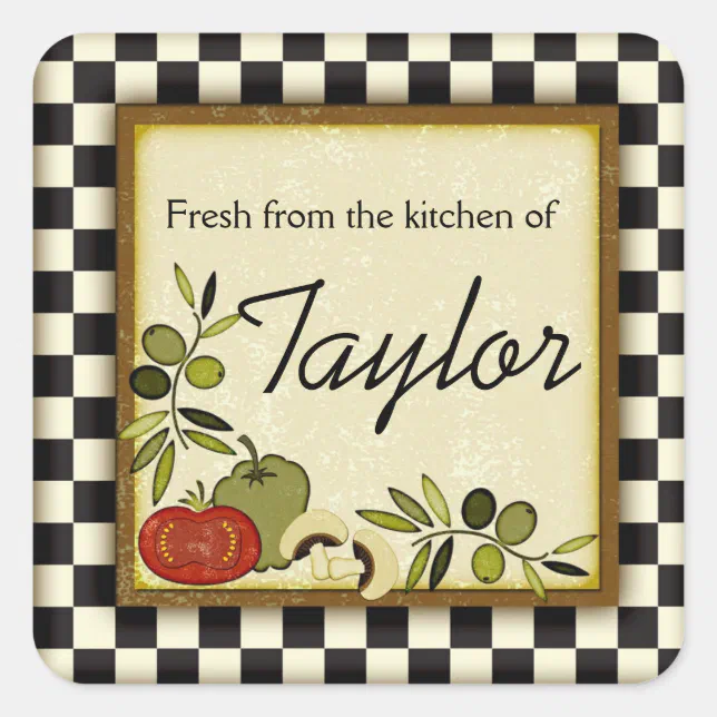 Fresh from the kitchen of custom stickers | Zazzle