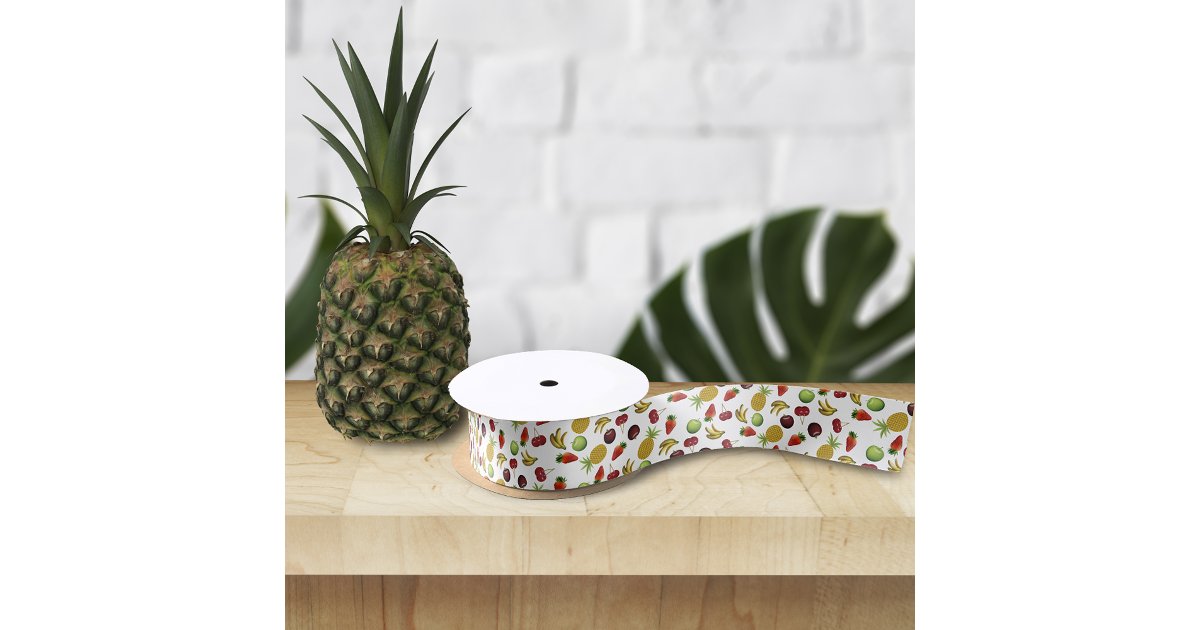 Fresh Fruit Satin Ribbon | Zazzle