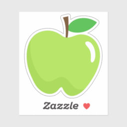 Fresh green apple sticker | Zazzle