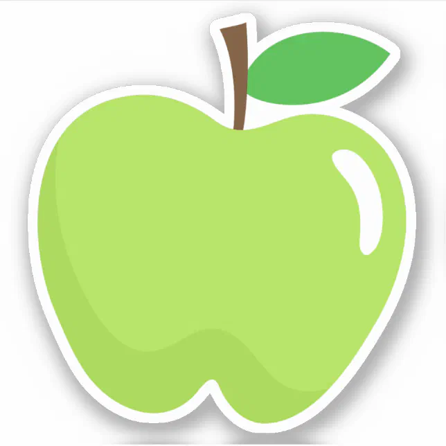 Fresh green apple sticker | Zazzle