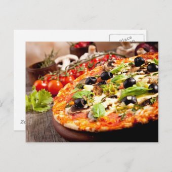 Fresh Italian pizza Postcard | Zazzle