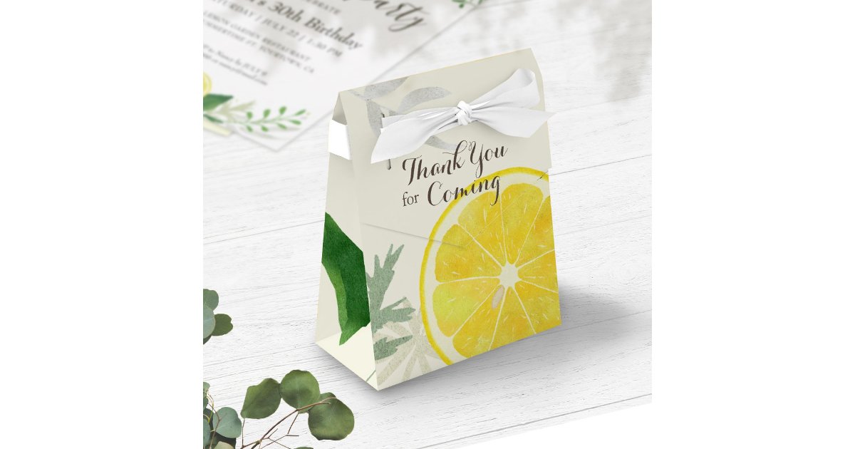 Fresh Lemon Favor Box | Zazzle