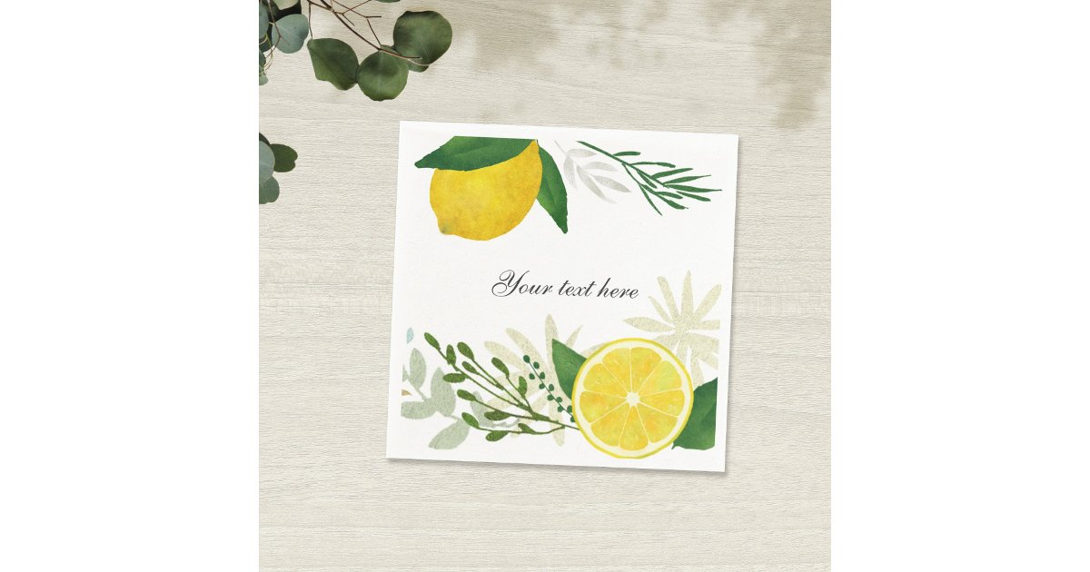 Fresh Lemon Paper Napkin | Zazzle