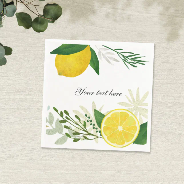 Fresh Lemon Paper Napkin | Zazzle